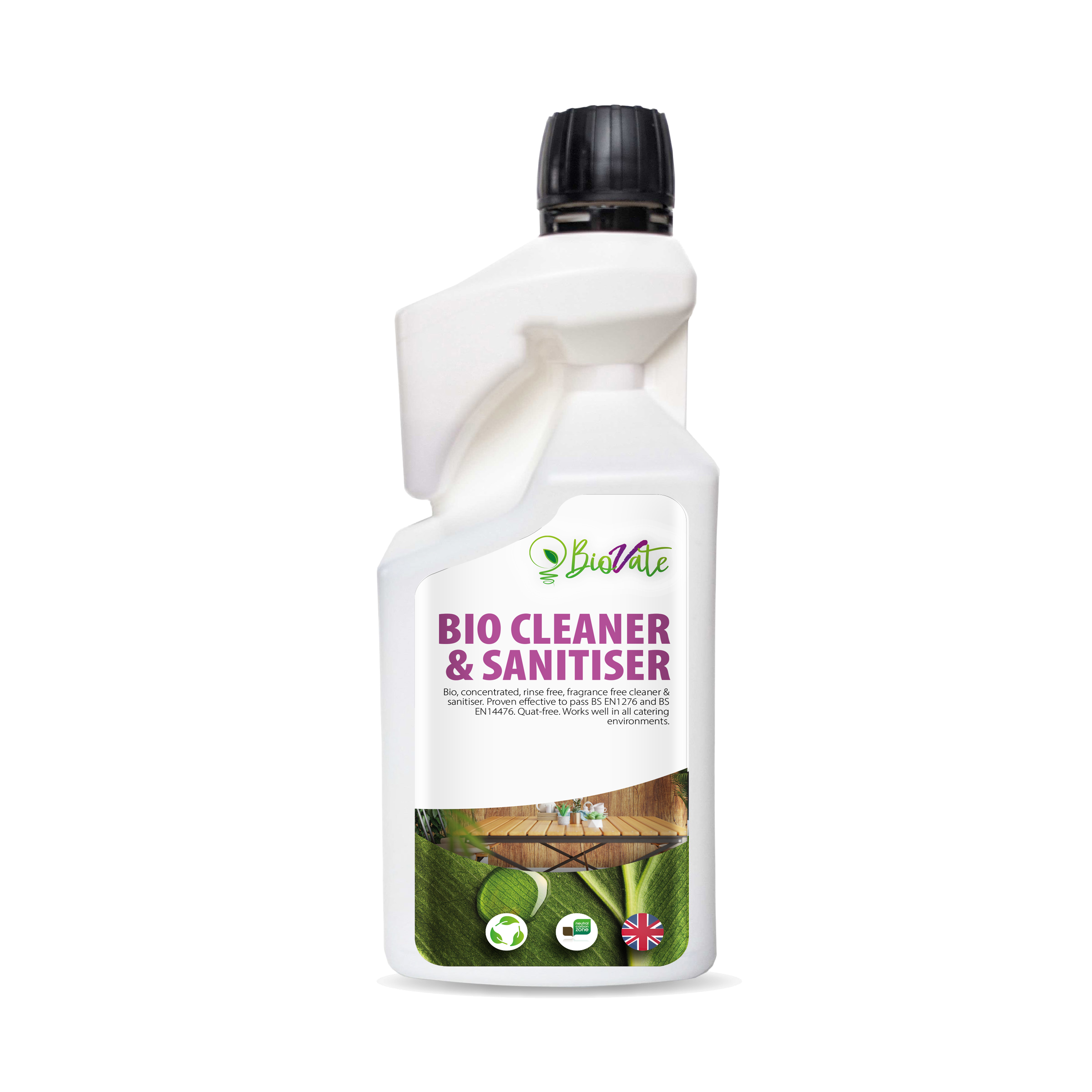 BioVate Cleaner & Sanitiser Unfrag 1ltr | Source