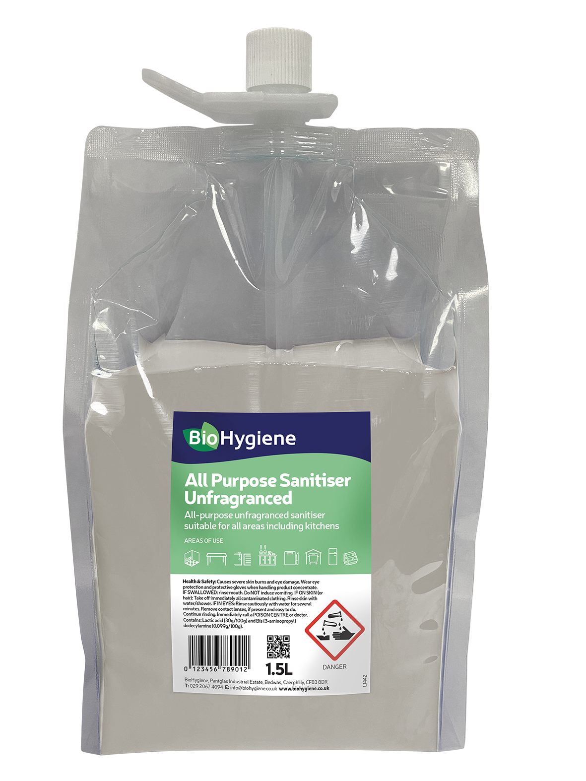 BioHygiene Sanitiser Unfrag 2 x 1.5ltr | Source