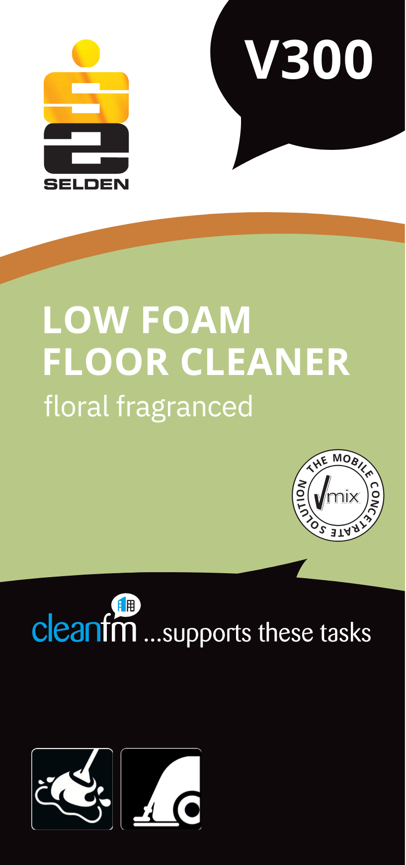 V300 Low Foam Floor Cleaner Label Each | Source