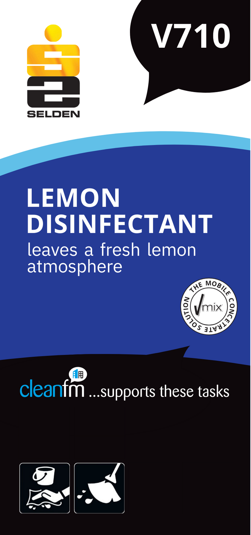V710 Lemon Disinfectant Label Each | Source
